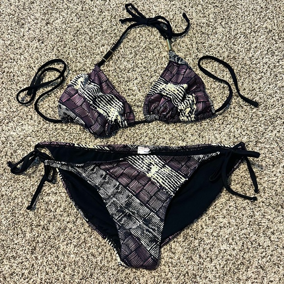 Xhilaration | Swim | Metallic 2 Piece Bikini Large Top Medium Bottom ...